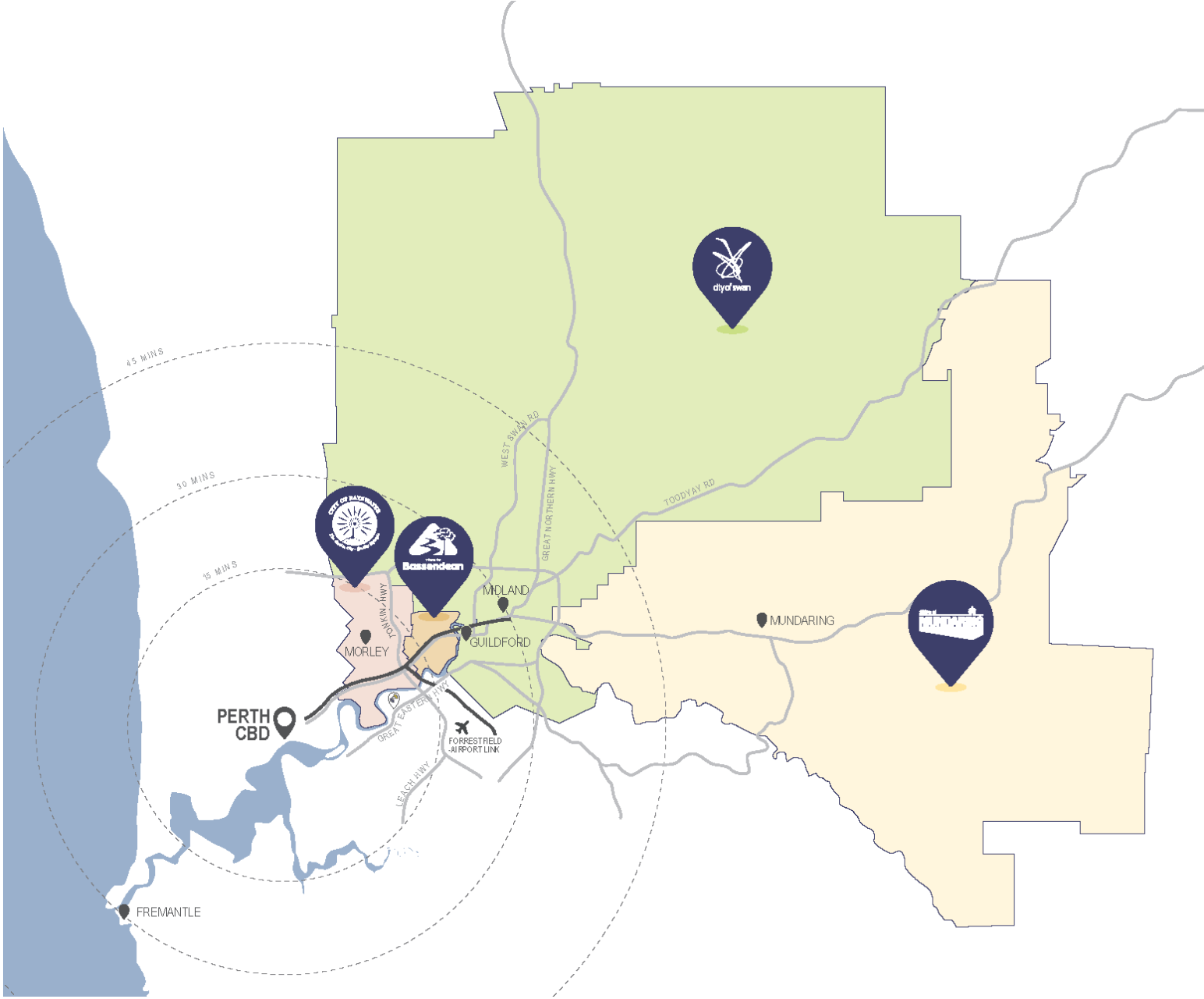 About the EMRC Region » Eastern Metropolitan Regional Council